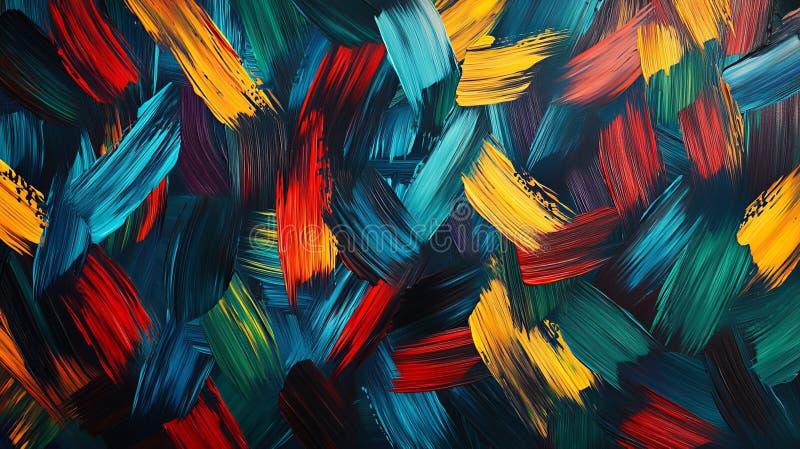 Boldly Colored Abstract Brush Strokes Form a Captivating Background ...