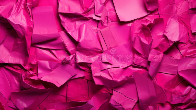 Boldly Fragmented Pink Paper Collage: Abstract Art with Torn Edges ...