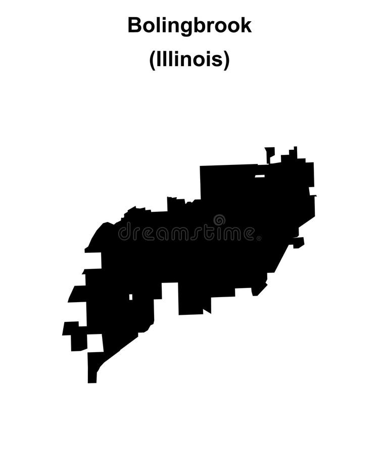 Bolingbrook outline map stock vector. Illustration of territory - 357274380