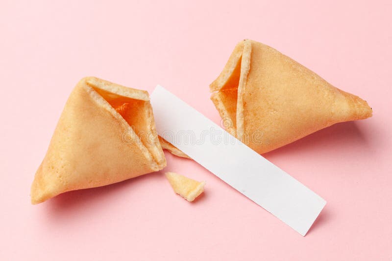 Bolinhos De Fortuna Chineses E Fundo Cor-de-rosa Imagem de Stock ...