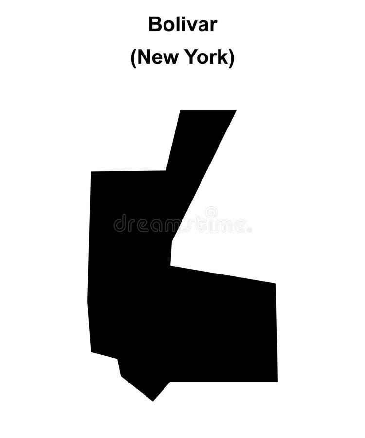 Bolivar outline map stock illustration. Illustration of tourism - 387613880