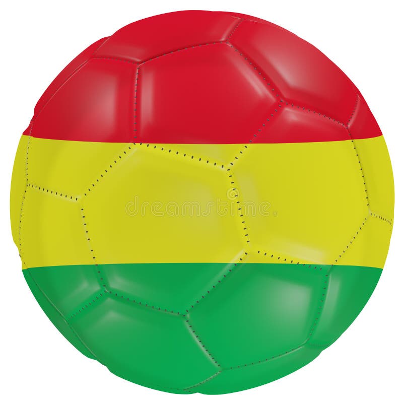 Bolivia Flag on a Soccer Ball Stock Illustration - Illustration of ...