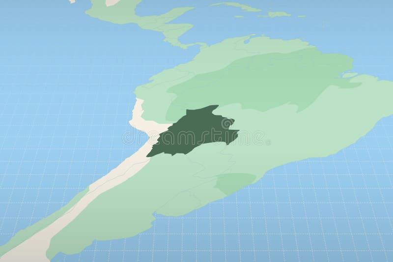 Bolivia Highlighted on a Detailed Map, Geographic Location of Bolivia ...