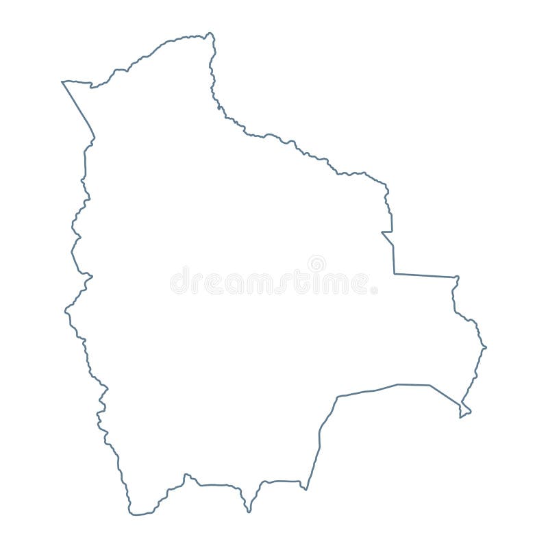 Bolivia Map - Vector Contour Illustration Stock Illustration ...