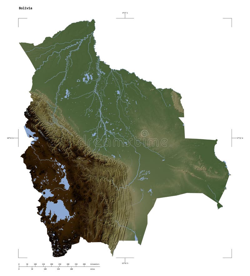 Bolivia Shape on White. Pale Stock Illustration - Illustration of ...