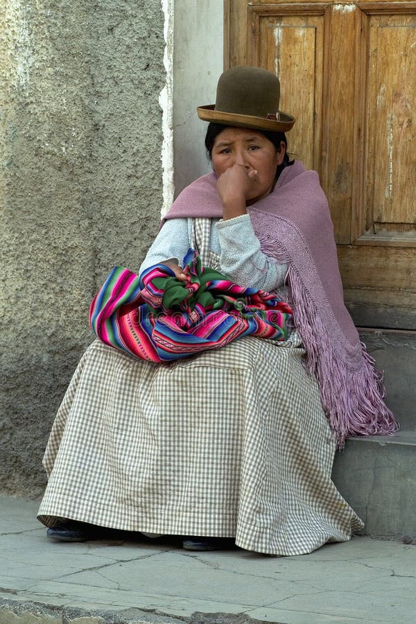 Bolivian Woman editorial stock image. Image of dress - 15160714