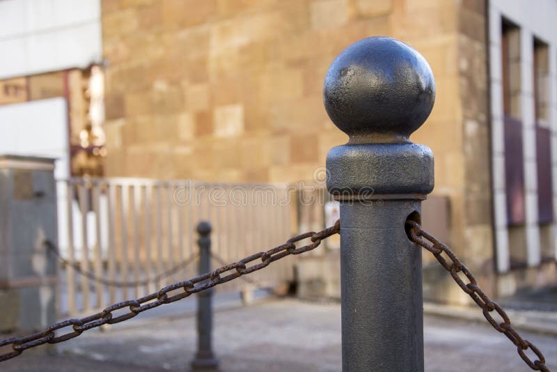 Bollard and chain 13 stock image. Image of bolard, simplecomposition ...