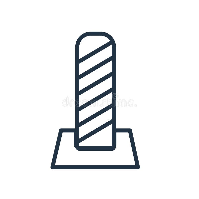 Bollard Icon Vector Isolated on White Background, Bollard Sign Stock ...