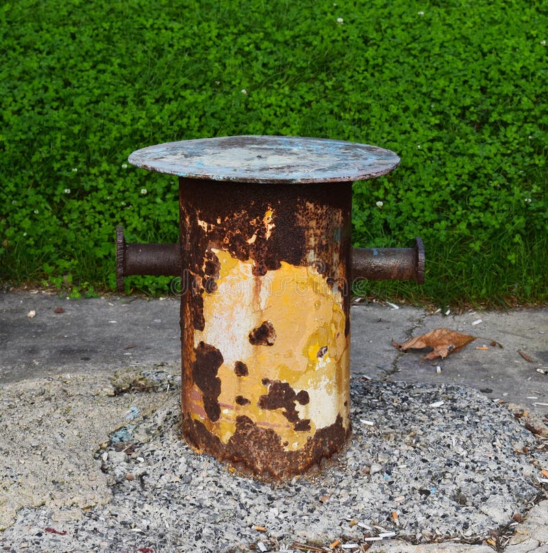 Bollard. Scaffold.rusty Pier.old Pier Stock Photo - Image of bollards ...