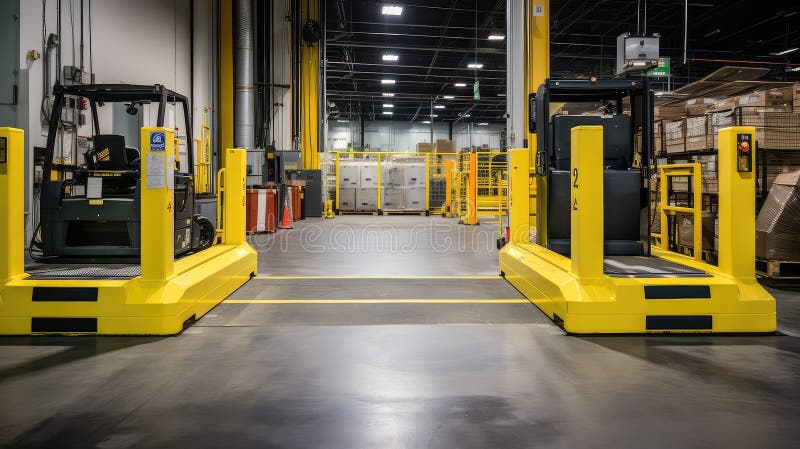 Bollards Loading Dock Equipment Stock Illustration - Illustration of ...