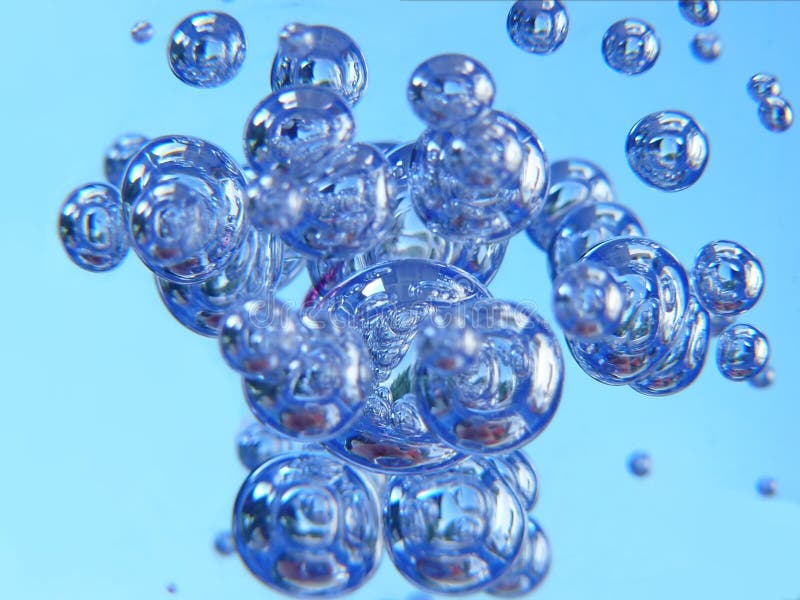 Bolle di aria sotto acqua fotografia stock. Immagine di acquatico ...