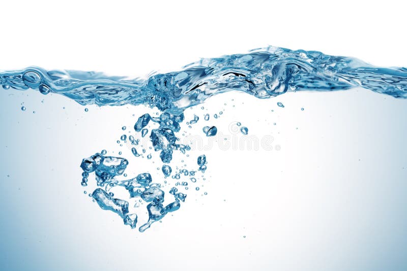 Bolle D'aria Blu Nell'acqua Immagine Stock - Immagine di latte ...