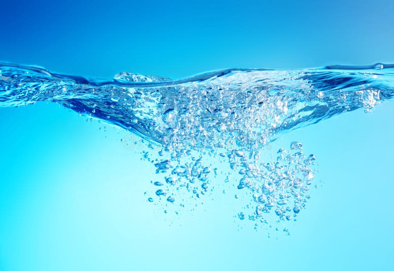 Bolle di aria e dell'acqua immagine stock. Immagine di ondulazione ...