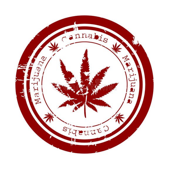 Bollo Con Il Foglio Della Marijuana Illustrazione Vettoriale ...