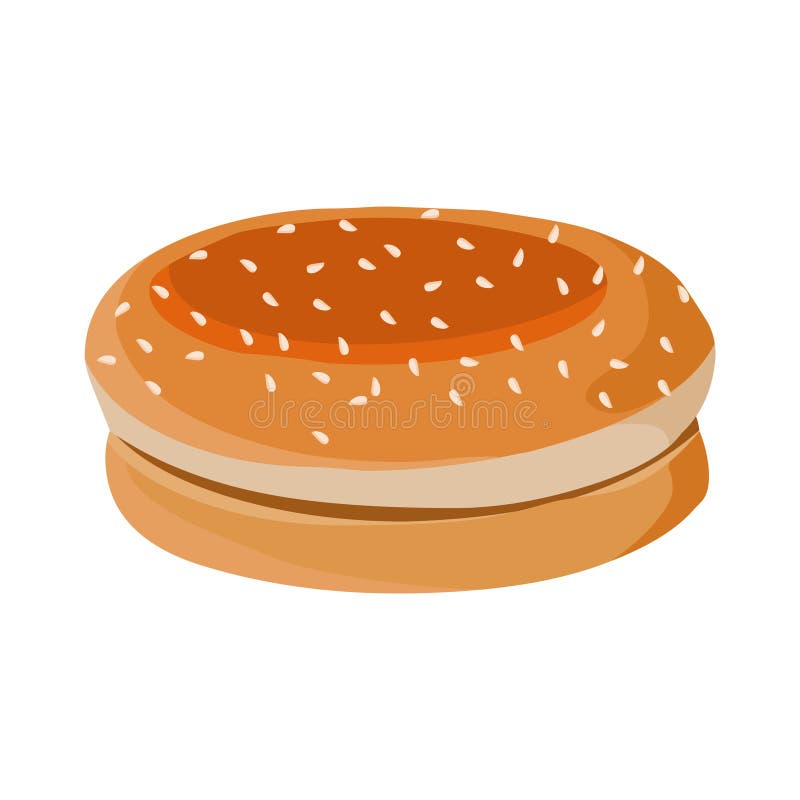 Bollo De La Hamburguesa Ejemplo Del Vector Del Bollo De La Hamburguesa ...