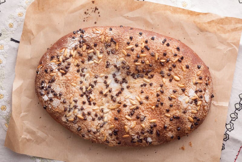 Bollo De Leche Catalán Tradicional Del Chocolate Foto de archivo ...