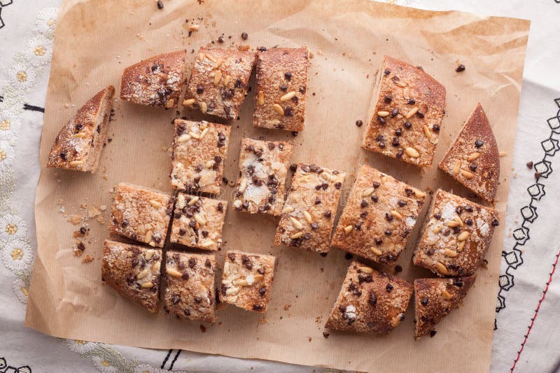Bollo De Leche Catalán Tradicional Del Chocolate Imagen de archivo ...