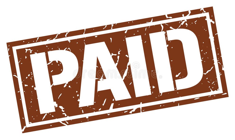 Bollo pagato illustrazione vettoriale. Illustrazione di sbucciatore ...