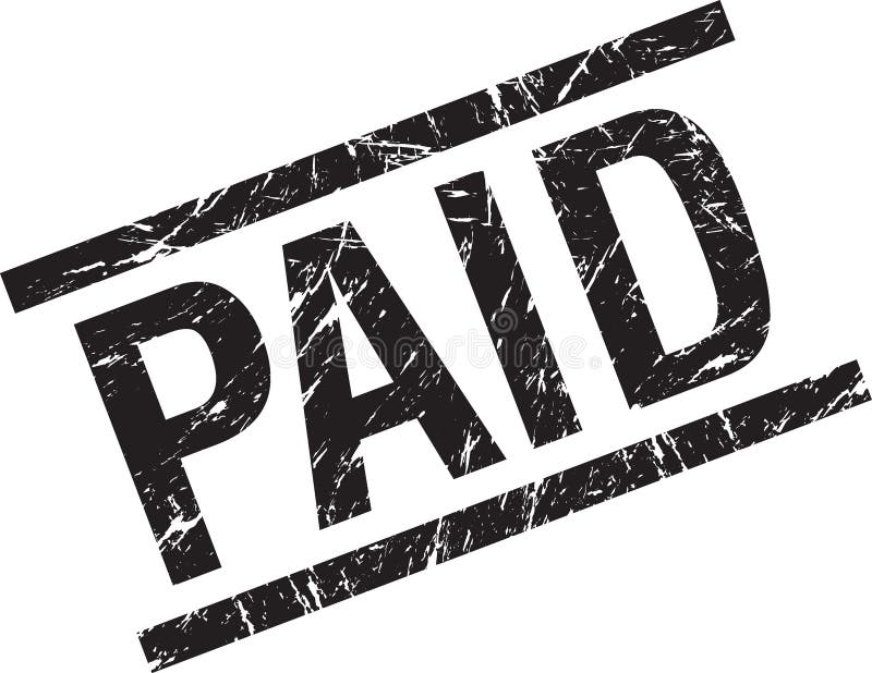 Bollo pagato illustrazione vettoriale. Illustrazione di disegno - 123572097