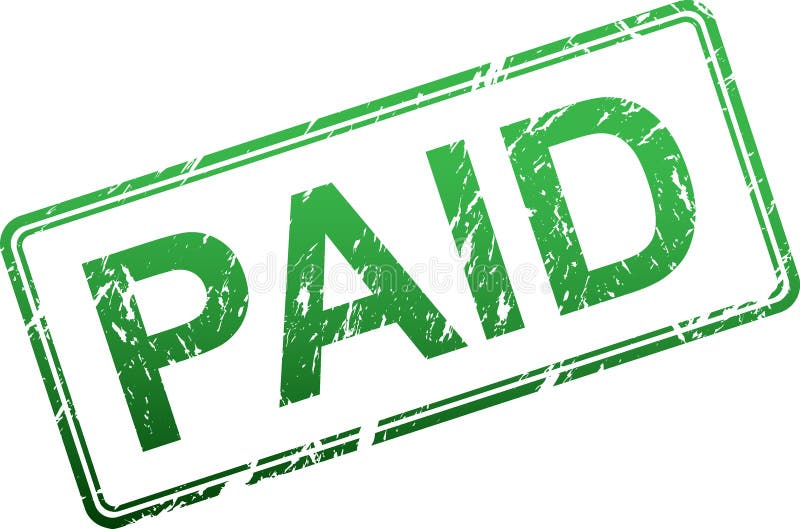 Bollo pagato illustrazione vettoriale. Illustrazione di disegno - 123572097