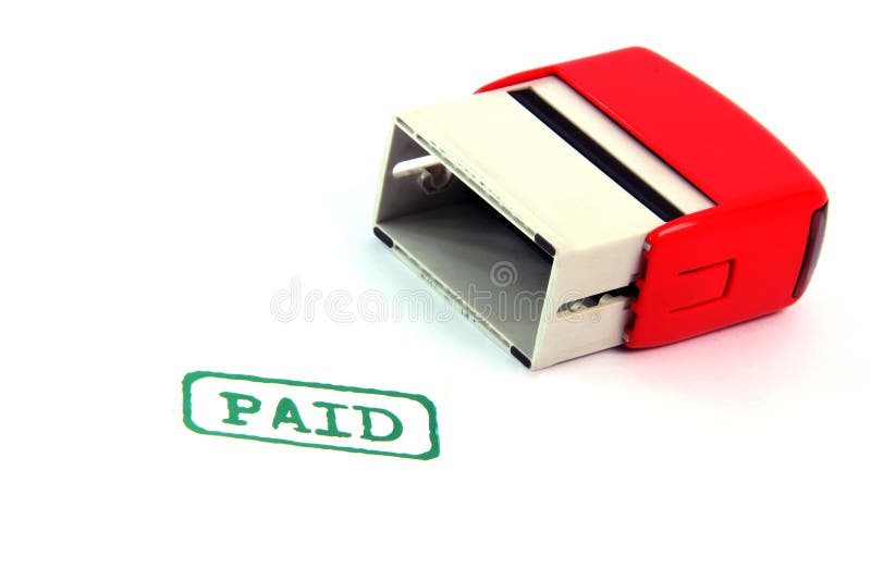 Bollo pagato fotografia stock. Immagine di segretaria - 4476596