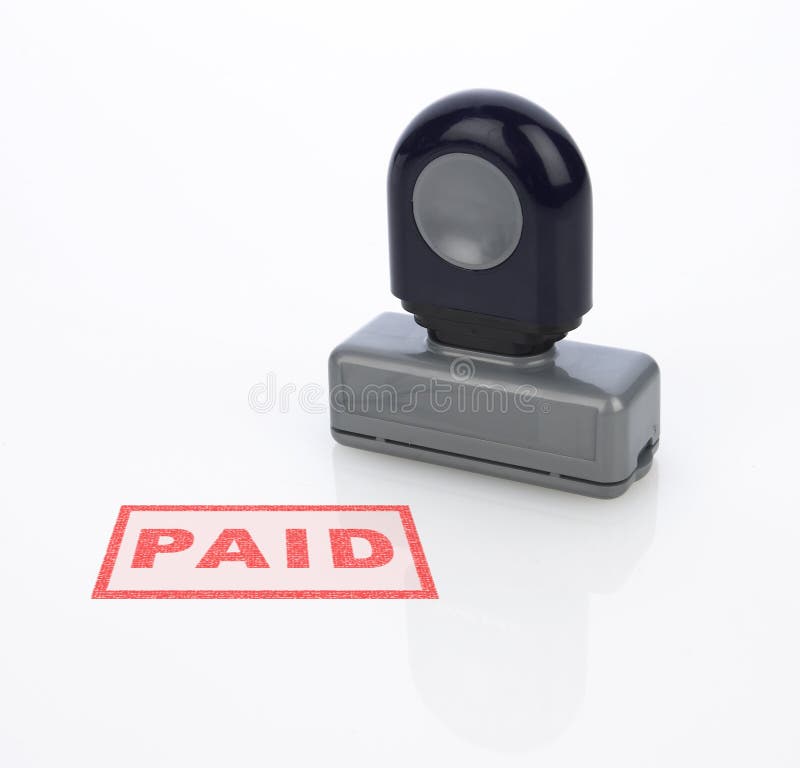 Bollo pagato fotografia stock. Immagine di segretaria - 4476596