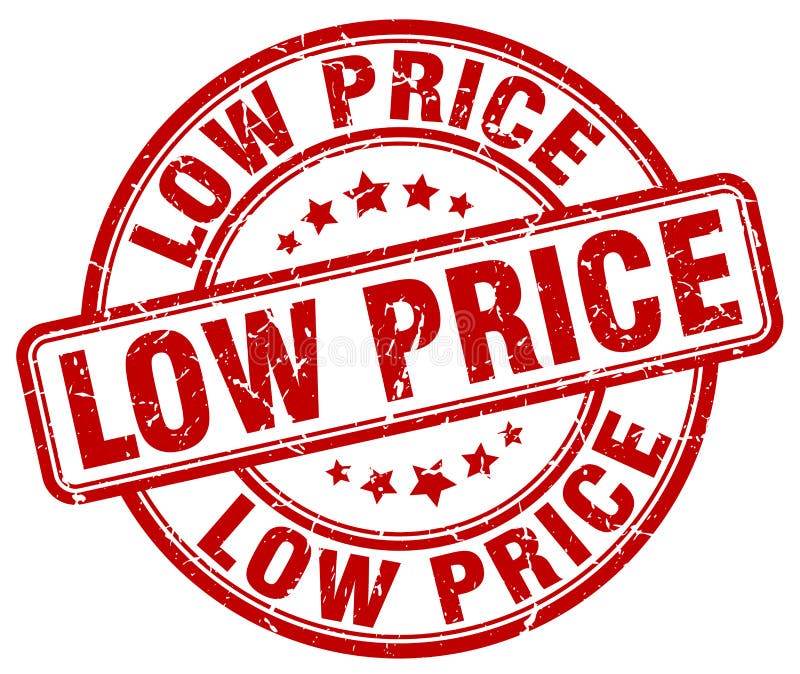 Bollo Rosso Di Prezzo Basso Illustrazione Vettoriale - Illustrazione di ...