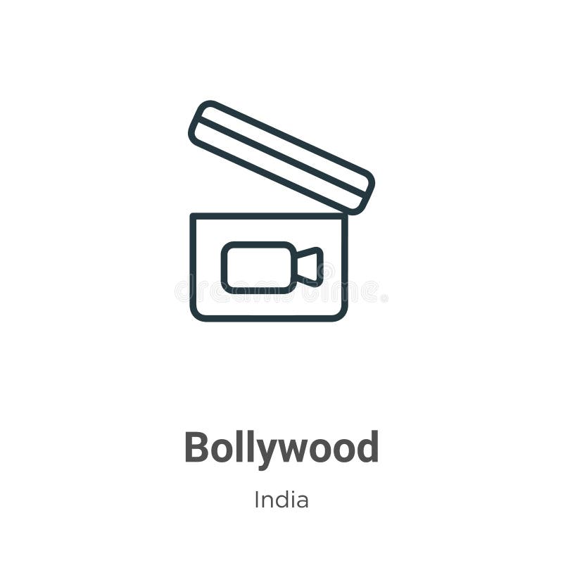 Outline Bollywood Vector Icon. Isolated Black Simple Line Element Illustration from India ...