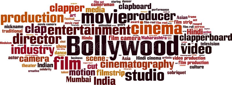 Bollywood word cloud stock vector. Illustration of script - 269380069