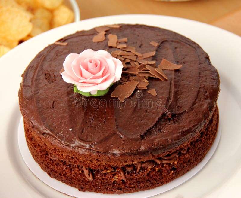 Bolo de chocolate rico foto de stock. Imagem de partido - 27064692