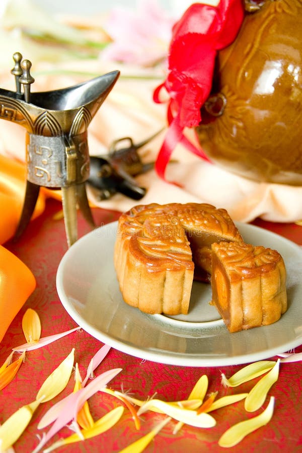 Imagem Chinesa Do Bolo Da Lua Para O Festival Do Mooncake Foto de Stock ...