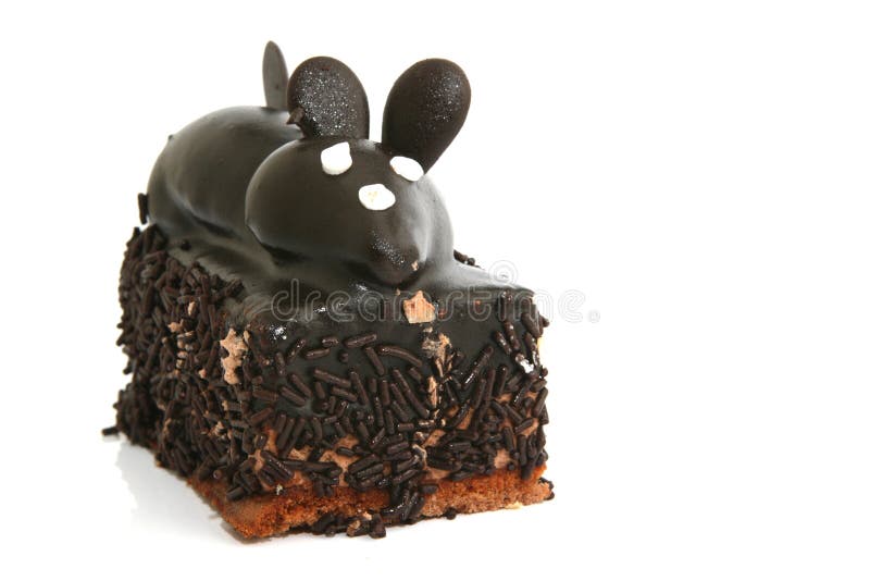 Bolo do rato do close up imagem de stock. Imagem de chocolate - 7096557