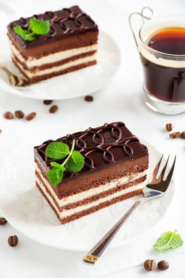 Bolo Opera foto de stock. Imagem de comer, cozinhar, doce - 49573436