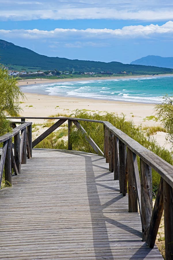 Bologna Beach, Tarifa, Cadiz Province Stock Image - Image of view ...