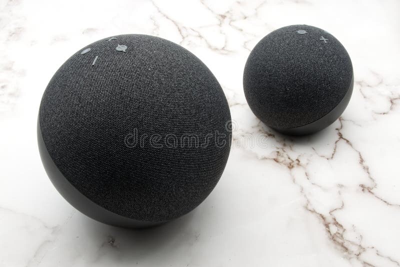 Amazon Echo and Echo Dot. Alexa, Virtual Assistant AI Editorial ...