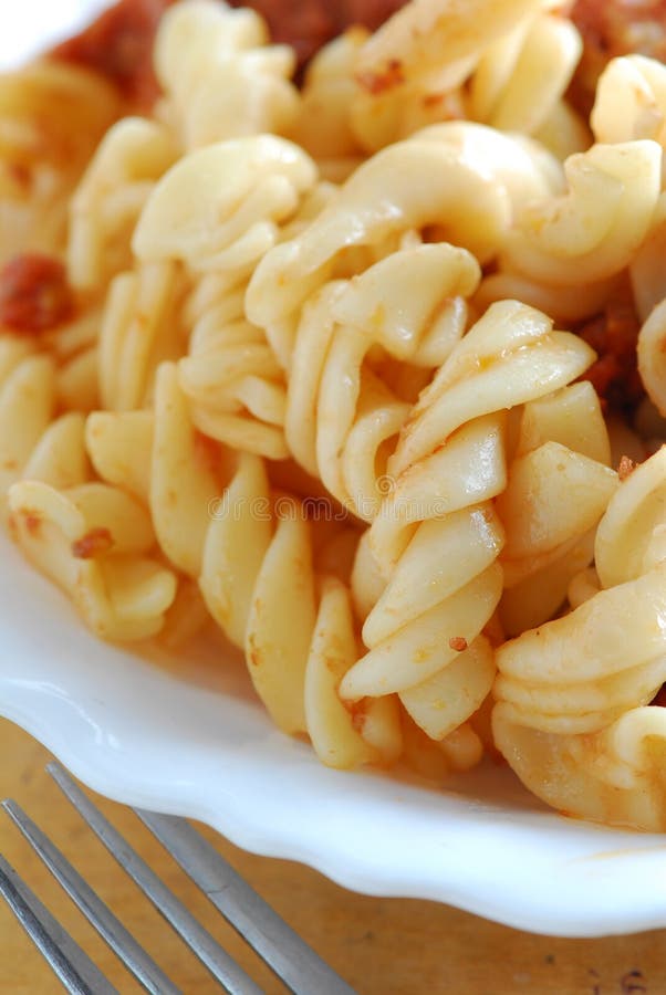 Bolognese fusili stock image. Image of french, tomato - 27360963