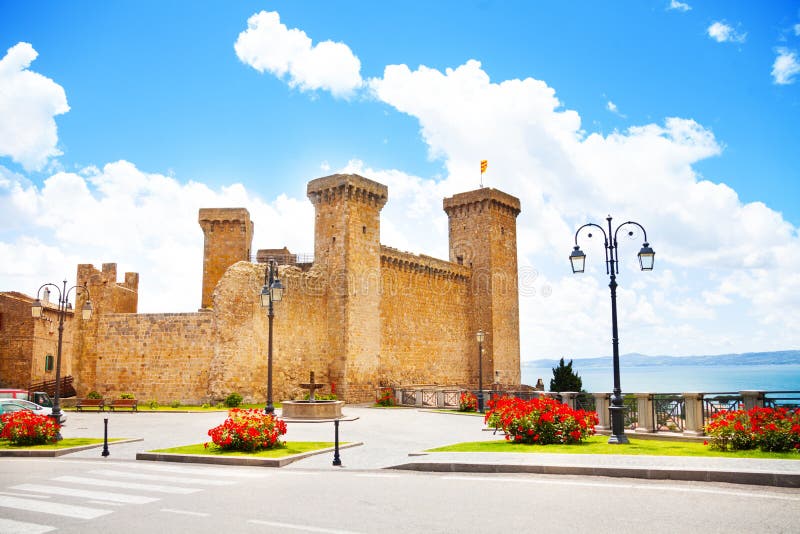Bolsena castle stock photo. Image of italian, etrurian - 34540012