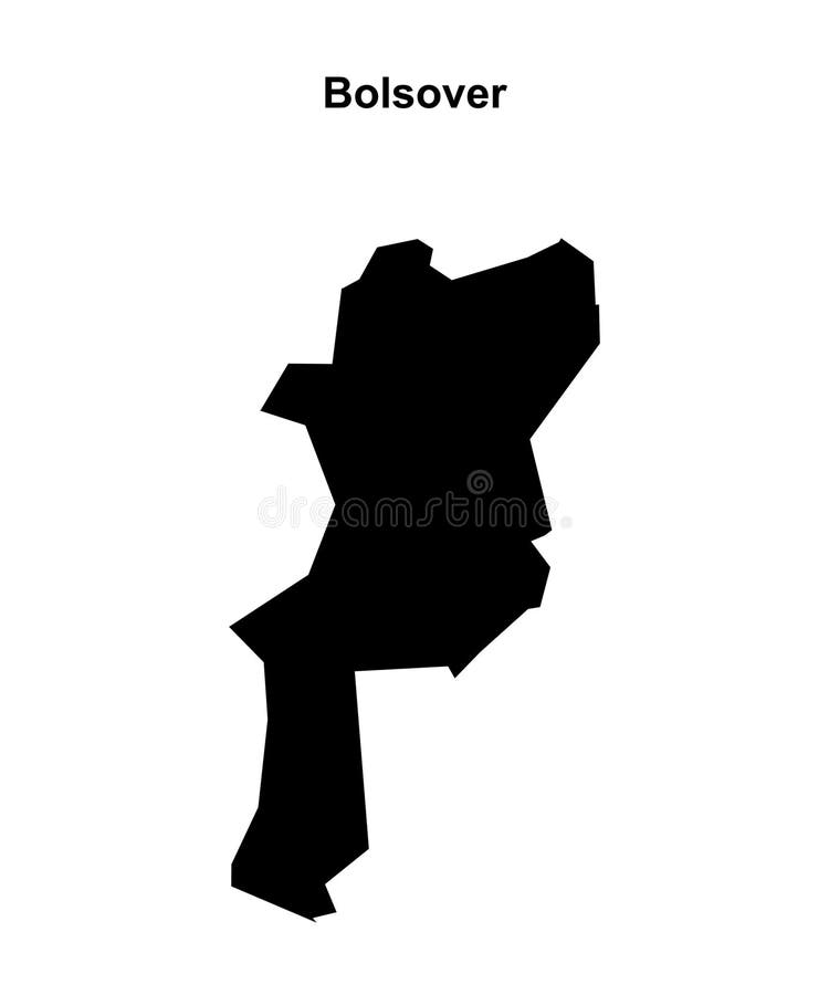 Bolsover outline map stock vector. Illustration of icon - 371641767