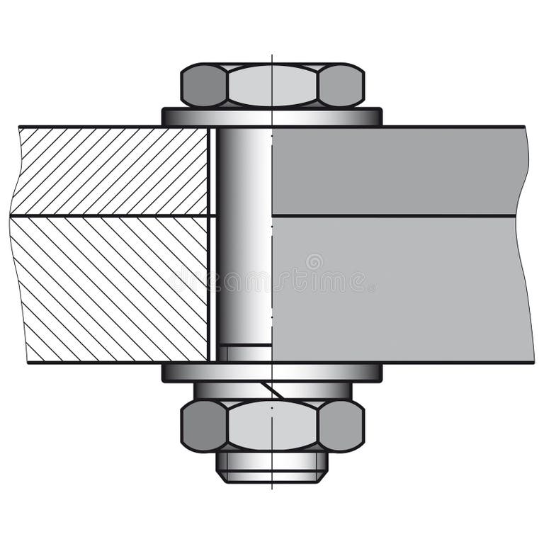 Black Threaded Bolt Stock Illustrations – 157 Black Threaded Bolt Stock ...