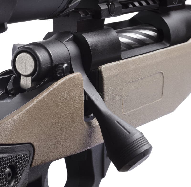Bolt Action Rifle with Its Safety on Stock Image - Image of textured ...