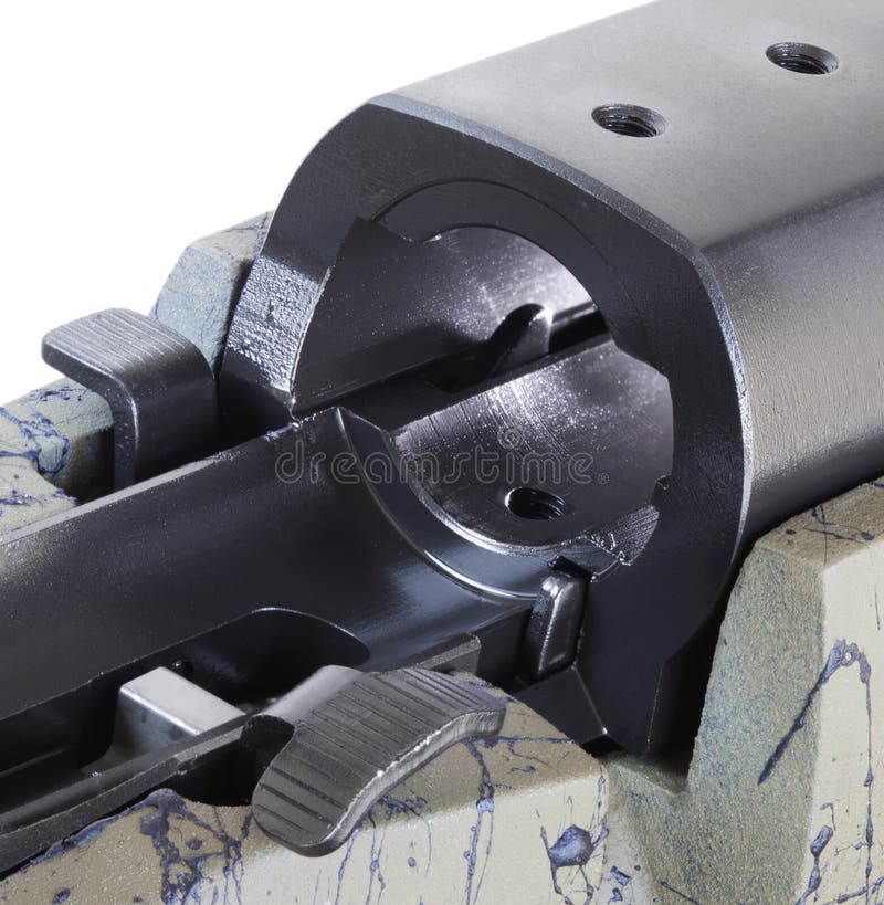 Bolt action rifle receiver stock photo. Image of rifle - 202631988