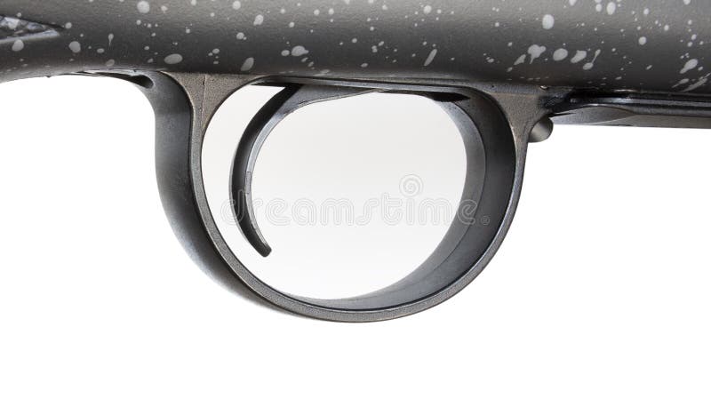 Trigger on a Bolt Action Rifle Stock Photo - Image of white, firearm ...