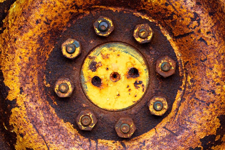 Bolt Circle Rusty Metal Hub Stock Photo - Image of bolt, surface: 15460246