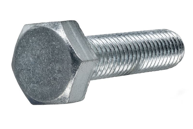 Big bolt with nut close-up stock image. Image of isolated - 13223375