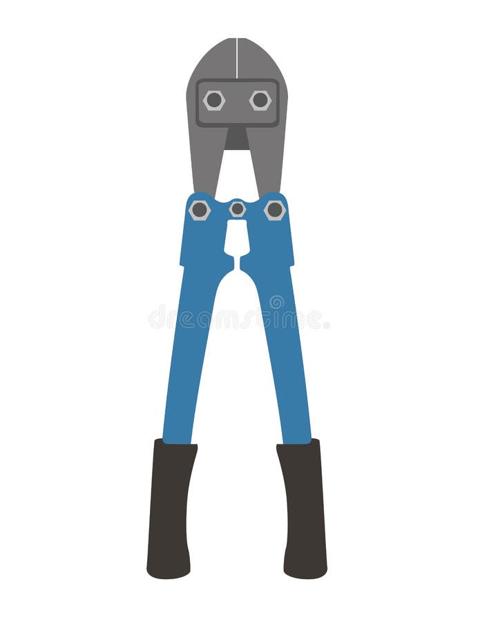 Bolt Cutter Hand Tool Instrument Vector Illustration Isolated on White ...