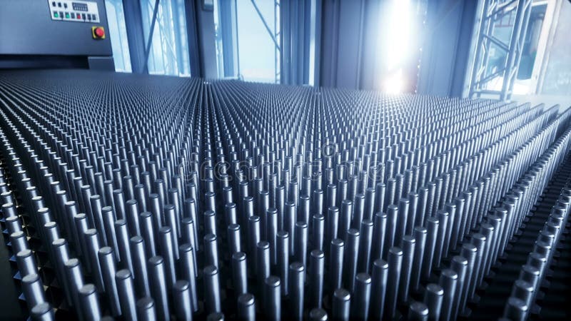 Bolt Factory Process. Production Line. Realistic 4k Animation. Stock ...