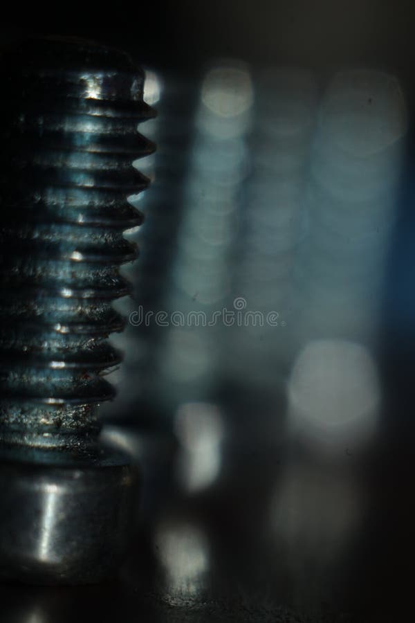 Steel Bolt in Maximum Macro Shooting Stock Image - Image of engineering ...
