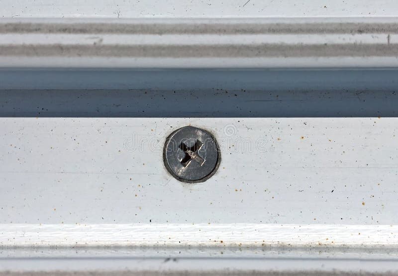 Bolt Fixed To a Metal Plate Stock Image - Image of metal, material ...