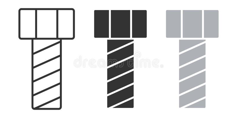 Bolt Icon. Construction Tool Symbol. Sing Vector Stock Vector ...
