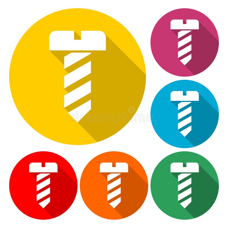 Bolt Icon Flat Design - Illustration Stock Vector - Illustration of ...